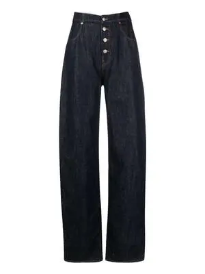 MAISON MARGIELA High-waist Wide-leg Jeans - Blue