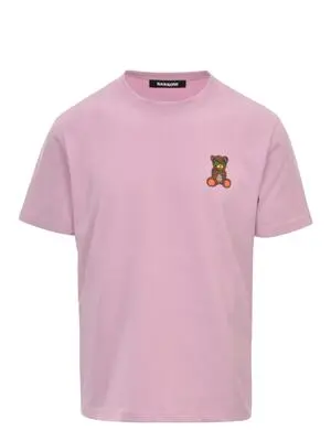 BARROW Teddy Bear Printed Crewneck T-shirt - Pink