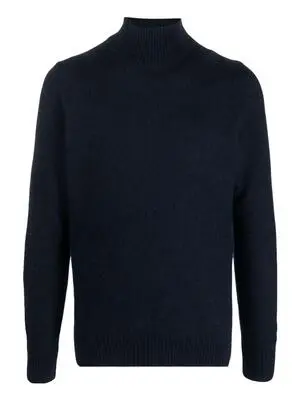 LARDINI Fine-knit Roll-neck Jumper - Black