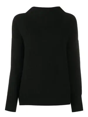 Vince Funnel Neck Jumper - Black