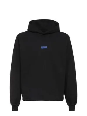REPRESENT Logo Print Long Sleeve Hoodie - Black