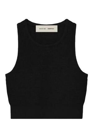 Fear Of God Cropped Waffle Performance Top - Black