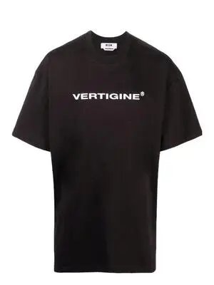 MSGM Logo Crew-neck T-shirt - Black