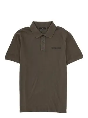 Balmain Collared Short-sleeved Polo Shirt - Brown