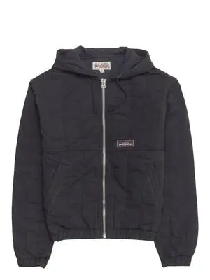 StÜssy Quilted Canvas Hooded Jacket - Black