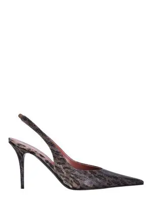 Amina Muaddi Slingback Stiletto Sandals - Black