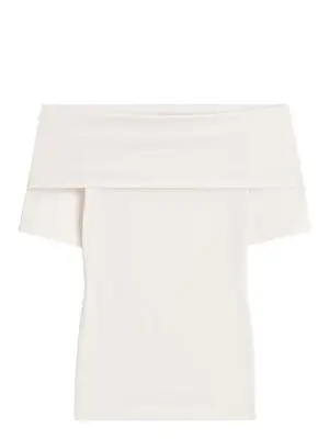 Cos Folded Off-the-shoulder Top - White