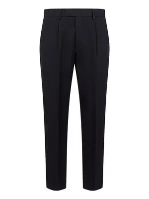 Zegna Tailored Straight Leg Trousers - Black