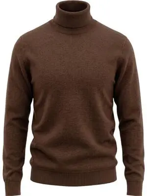DRUMOHR Roll Neck Wool Sweater - Brown