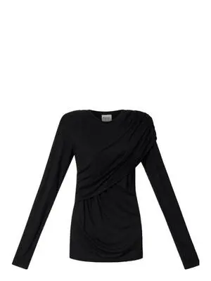 Isabel Marant Étoile Isabel Marant Étoile Draped Jersey Top Black