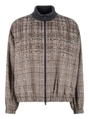 Brunello Cucinelli Long-sleeve Zip-up Casual Jacket - Beige Tab