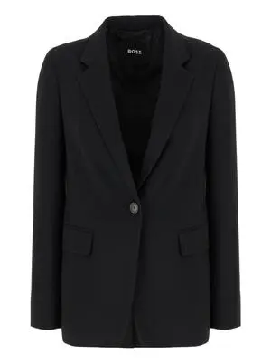 Hugo Boss Single-breasted Blazer - Black
