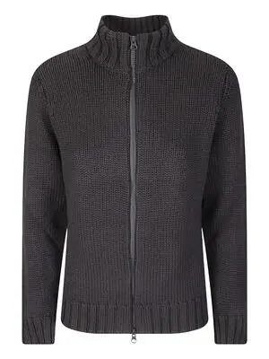 Labo.art Monte Zip Knit Cardigan - Black