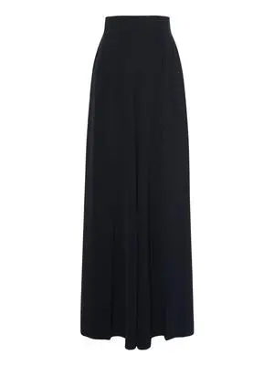 Max Mara Wide-leg Pleated Trousers - Black