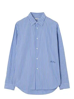 Burberry Cotton Striped Shirt - Blue