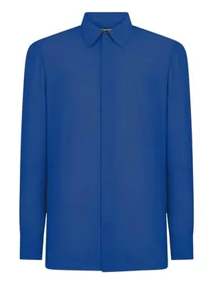 TOM FORD Cotton-silk Shirt - Blue