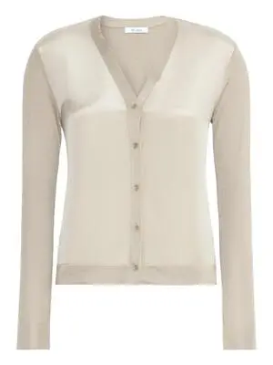MAX MARA Max Mara Long-Sleeved V-Neck Knit Cardigan