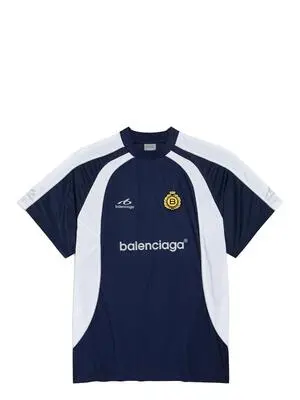 Balenciaga Soccer Oversized T-shirt - Blue