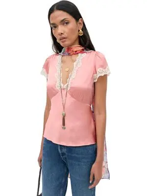 RIXO RIXO Karia Vintage Pink Blouse