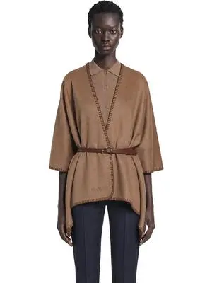 Max Mara Double Wool Broadcloth Cloak - Brown