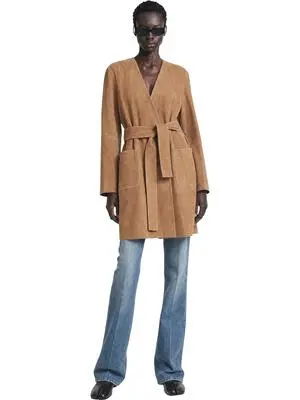 Max Mara Suede Duster Coat - Brown