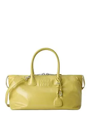 Miu Miu Leather Top Handle Bag - Yellow