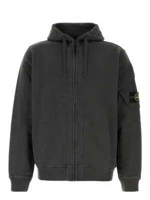 Stone Island Dark Grey Cotton Sweatshirt - Gray