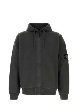 Stone Island Dark Grey Cotton Sweatshirt - Gray