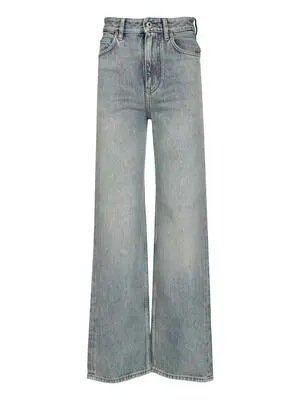 Loewe Anagram Embroidered Straight Leg Jeans - Blue