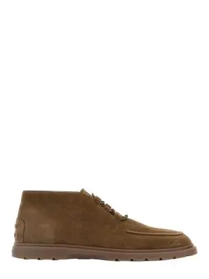 TOD'S Mud Suede Lace-up Shoes - Brown