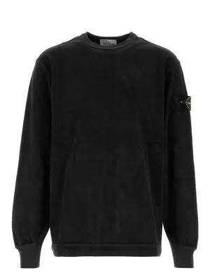 STONE ISLAND Stone Island Men Charcoal Corduroy Sweatshirt