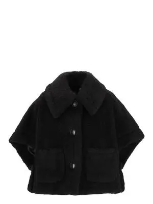 Max Mara Alpaca, Wool, And Silk Blend Cape - Black