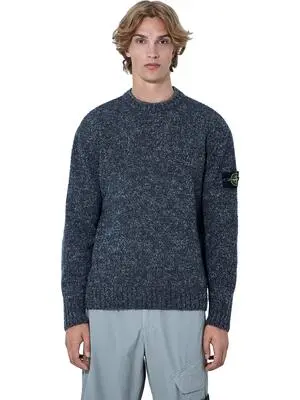 Stone Island Crewneck Wool-blend Sweater - Gray