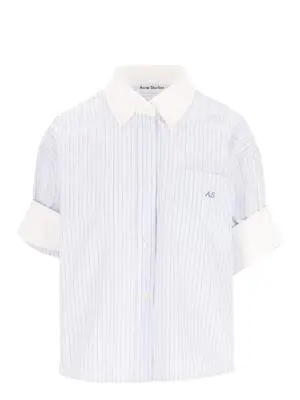 Acne Studios Short-sleeved Striped Shirt - Blue