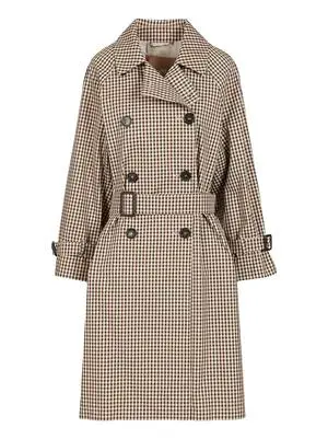 Max Mara Water-repellent Cotton Blend Twill Trench Coat - Brown
