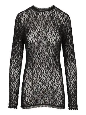 Isabel Marant Étoile Brany-gb Lace High Neck Top - Black