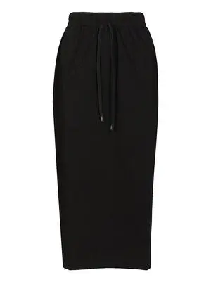 Max Mara Milano Jersey Midi Skirt - Black