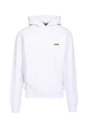 Jacquemus Gros Grain Logo Hoodie - Gray