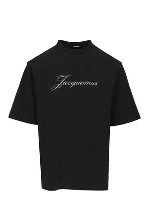 Jacquemus T-shirt With Writing - Black