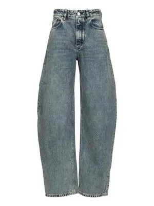 Alaïa Curved Denim Jeans - Blue