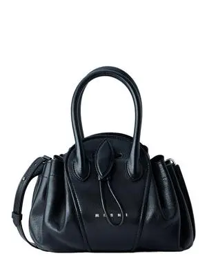 Marni Small Leather Shoulder Bag - Black