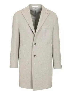 Tagliatore Tagliatore "Bruce" Wool And Cashmere Coat Gray