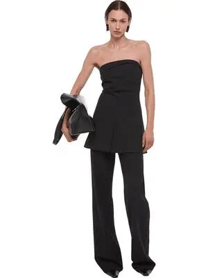 Helmut Lang Wardrobe Wool Gabardine Blazer Top - Black