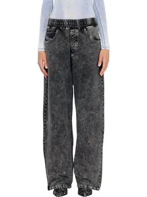 DIESEL® Sweatpants With Denim Effect - Grey
