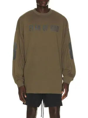 Fear Of God Graphic Long Sleeve Tee - Moss