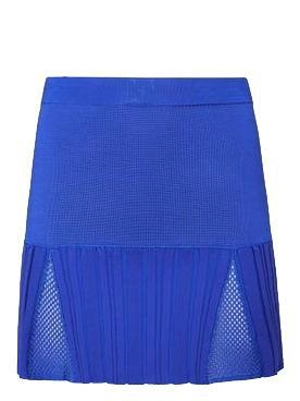 FLEUR DU MAL Rib & Crochet Knit Mini Skirt - Hydrangea