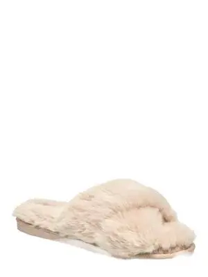 NINE WEST Nine West X-Band Faux Fur Slipper