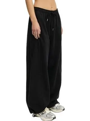 Cotton:on Summer Fleece Adjustable Hem Sweatpant - Black