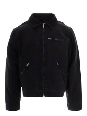 REPRESENT Corduroy Collar Zip-up Jacket - Black