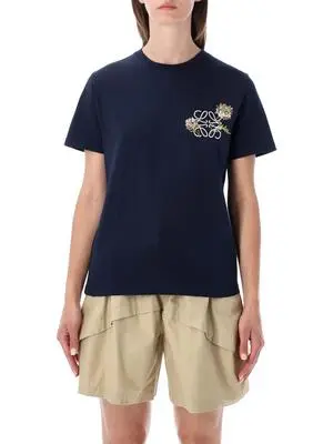 LOEWE LOEWE Artichoke Anagram Embroidered Cotton T-Shirt